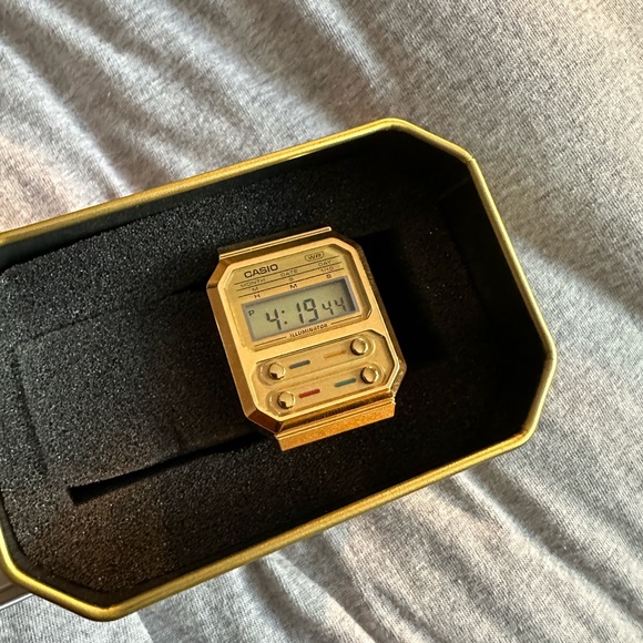 Casio | Accessories | Casio A0weg Watch Vintage Collection Gold Digital ...